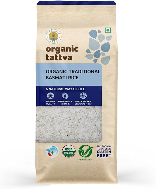 Organic Traditional Pure Basmati Rice (1KG) - Mantra Foods
