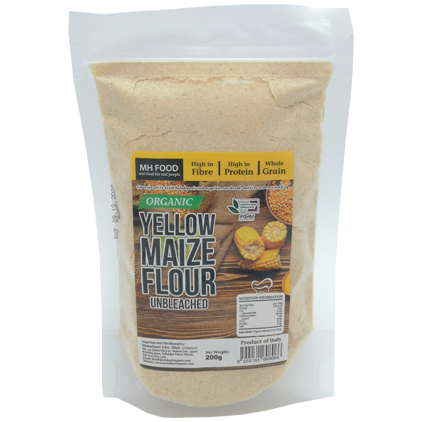Organic Yellow Maize Flour (200GM) - Mantra Foods